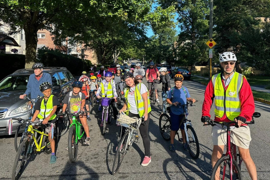 Children and parents embrace ‘bike bus’ to get to school | News, Sports, Jobs - Lawrence Journal ...